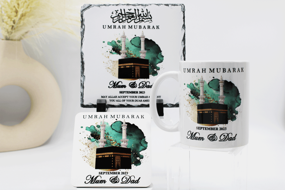 Personalised Umrah Mubarak Gift Set – Rahman Artistry